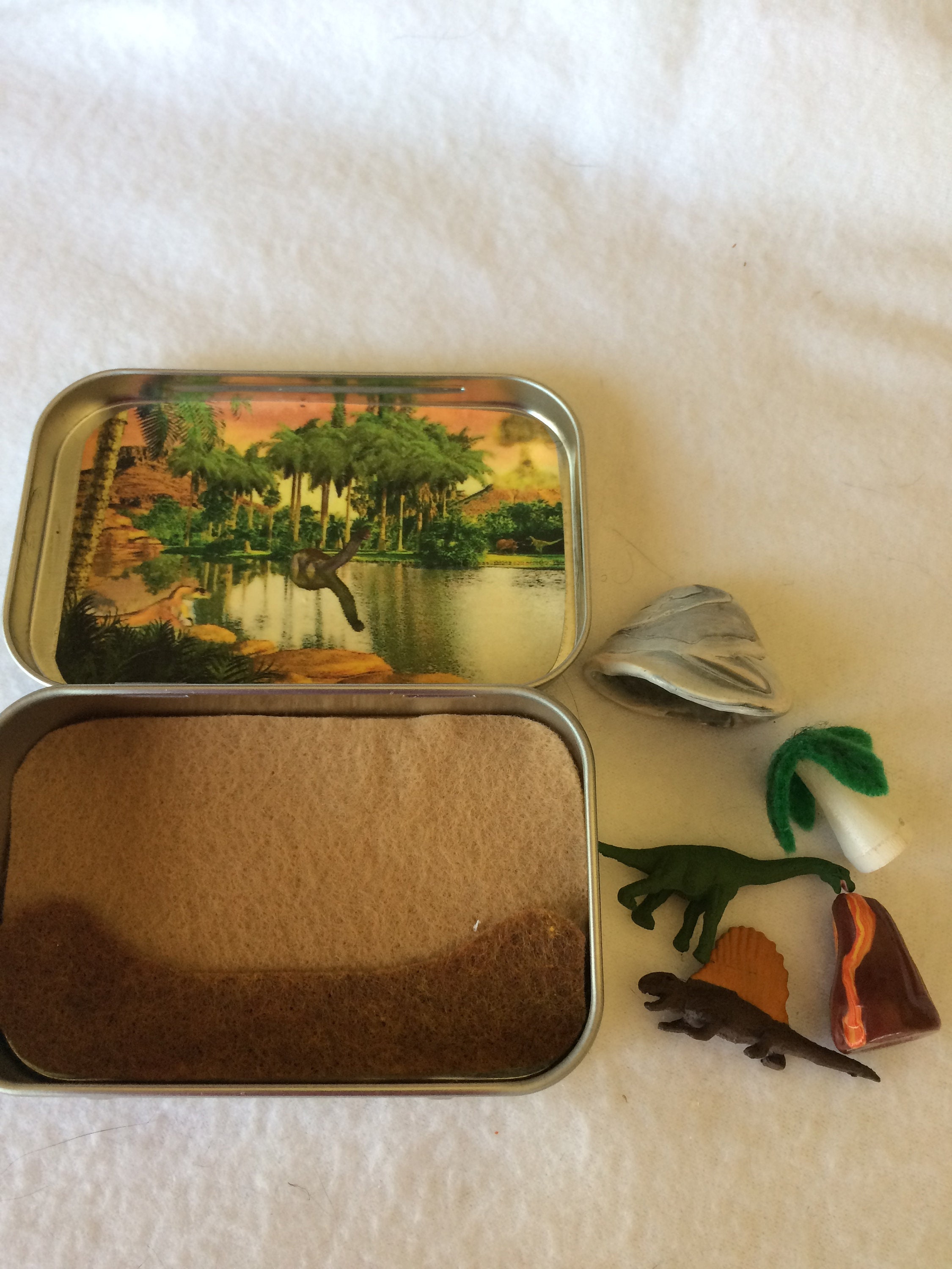 Toy Dinosaurs and Volcanoes Altoid Tin Play Set Toy - Etsy