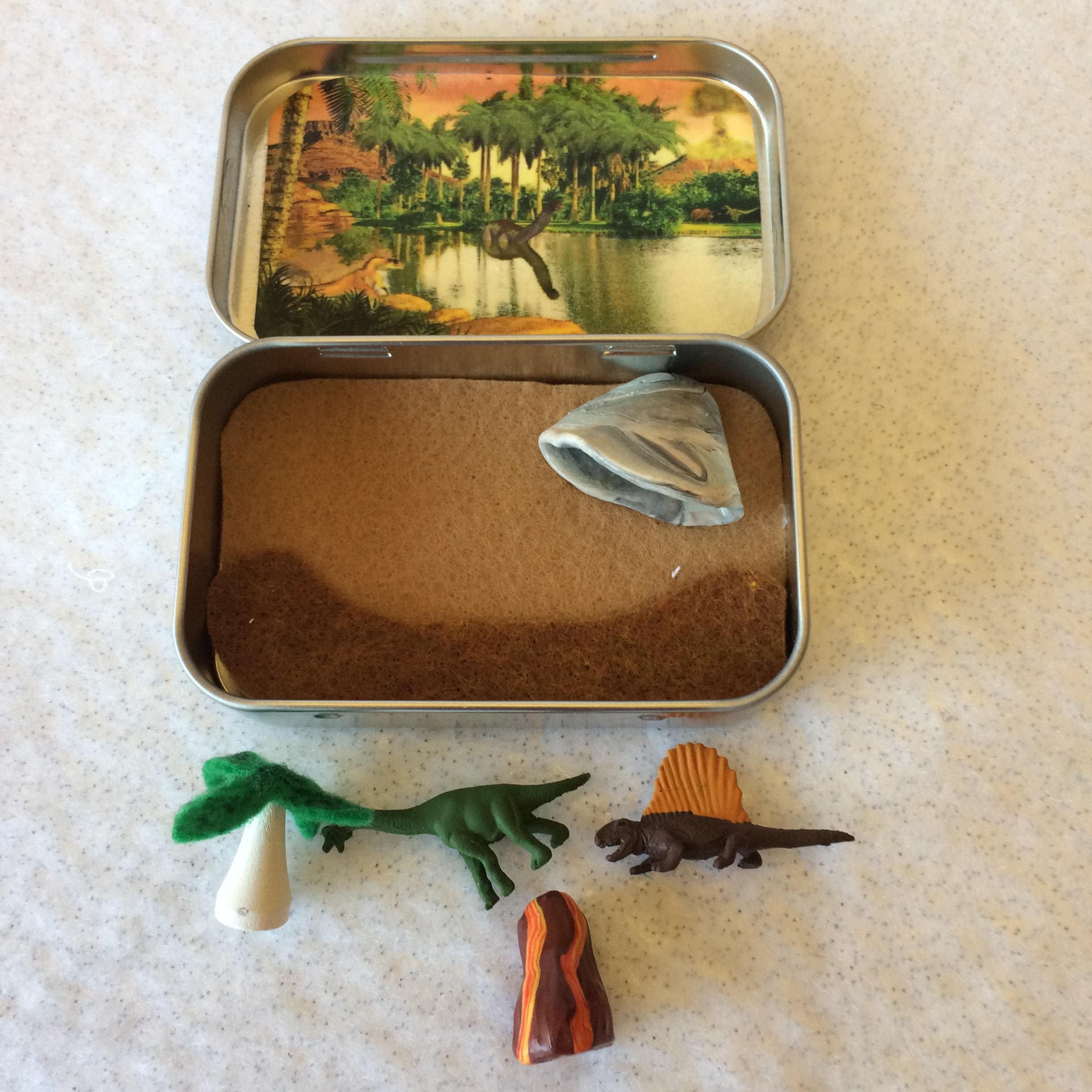 Toy Dinosaurs and Volcanoes Altoid Tin Play Set Toy - Etsy