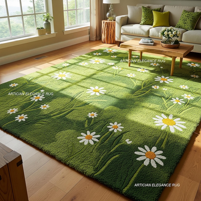 Flower Field Rug Tufted - Etsy
