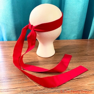 Ryu Headband. Rambo Headband. Long Red Costume Headband. Anime Headband ...