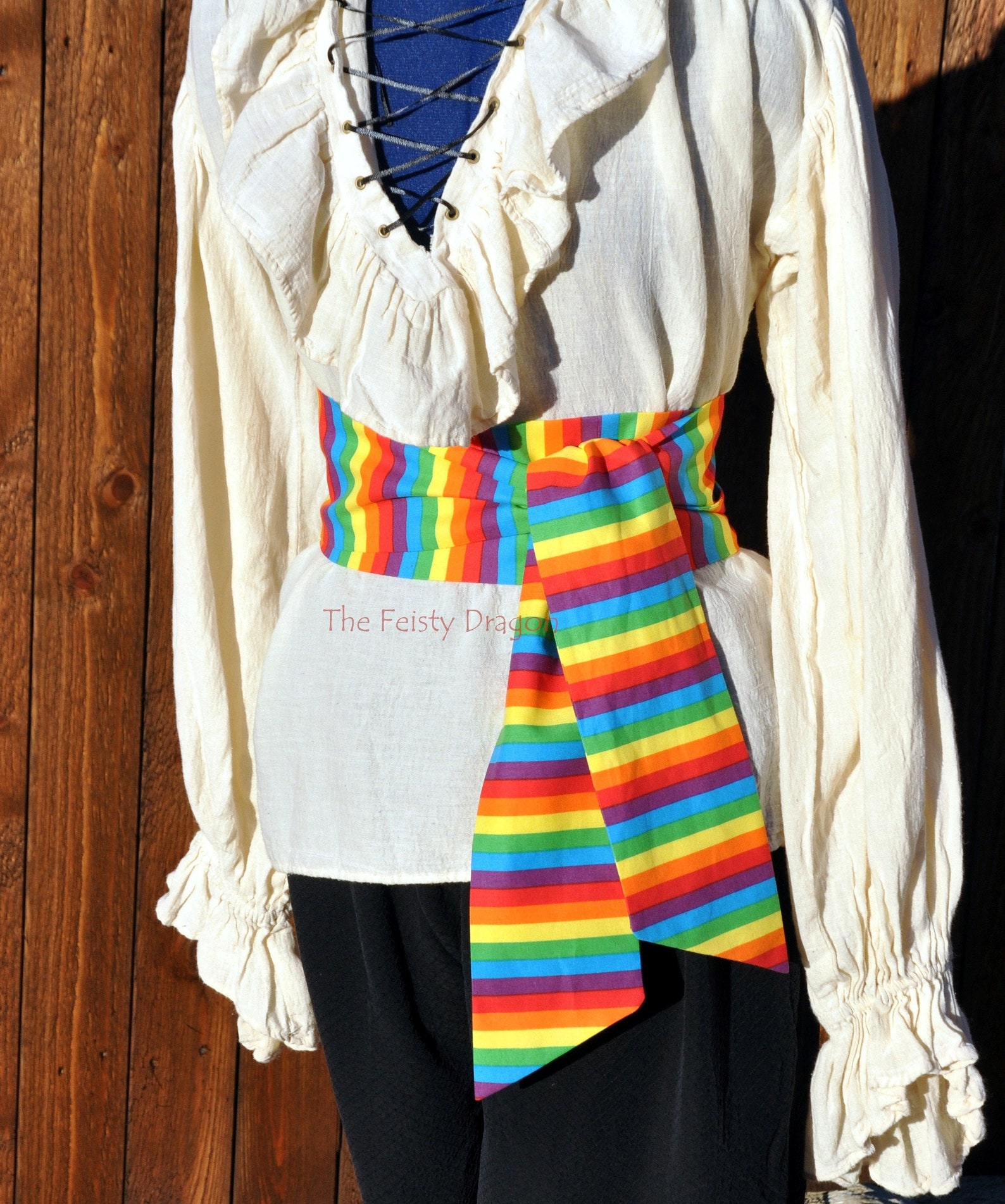Rainbow Sash for Royalty or Pirate. Leprechaun Shoulder Sash. - Etsy