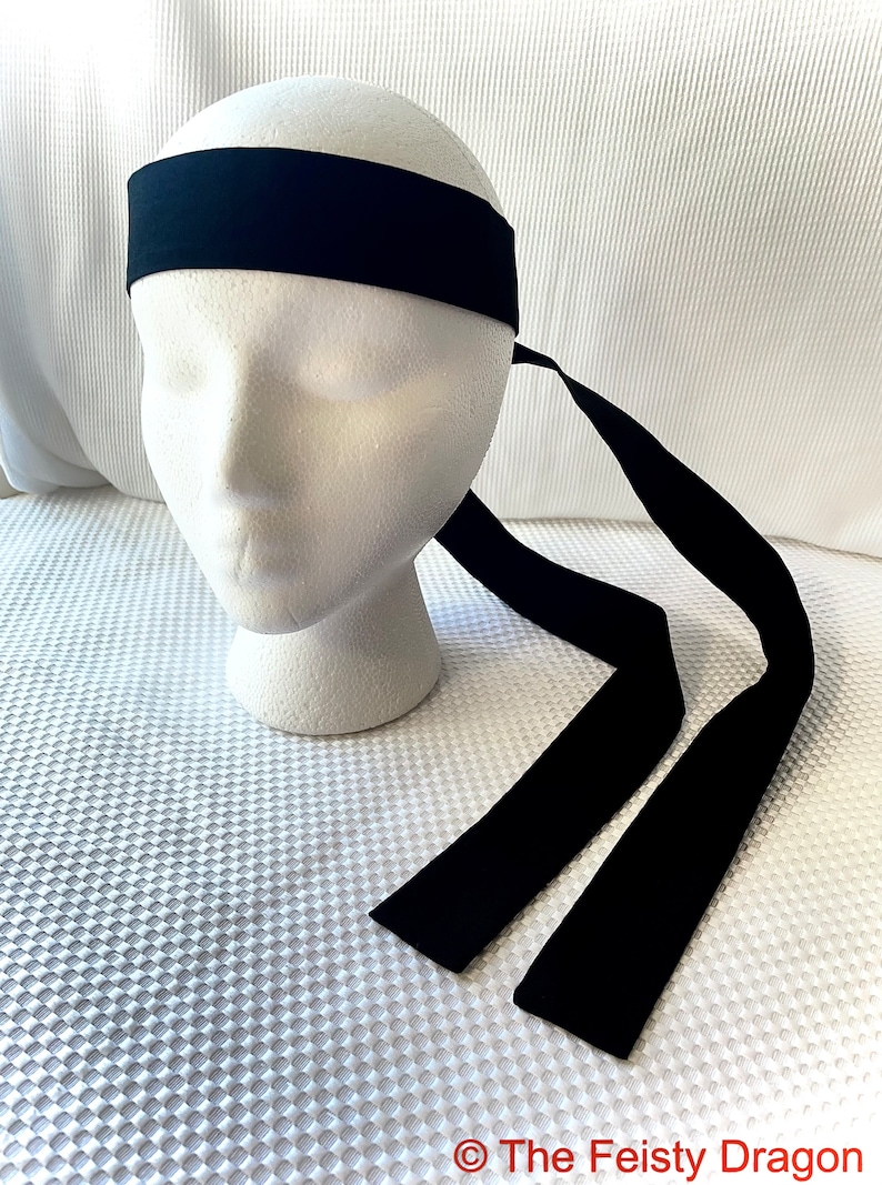 Black Cotton Rambo Headband: Long Costume Cosplay Headband - Etsy