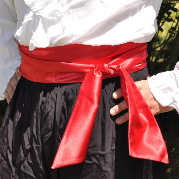 Red Satin Sash - Etsy