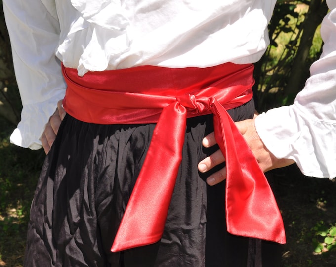 Red Satin Pirate Sash. Pirate Prince or Princess Sash. | Etsy
