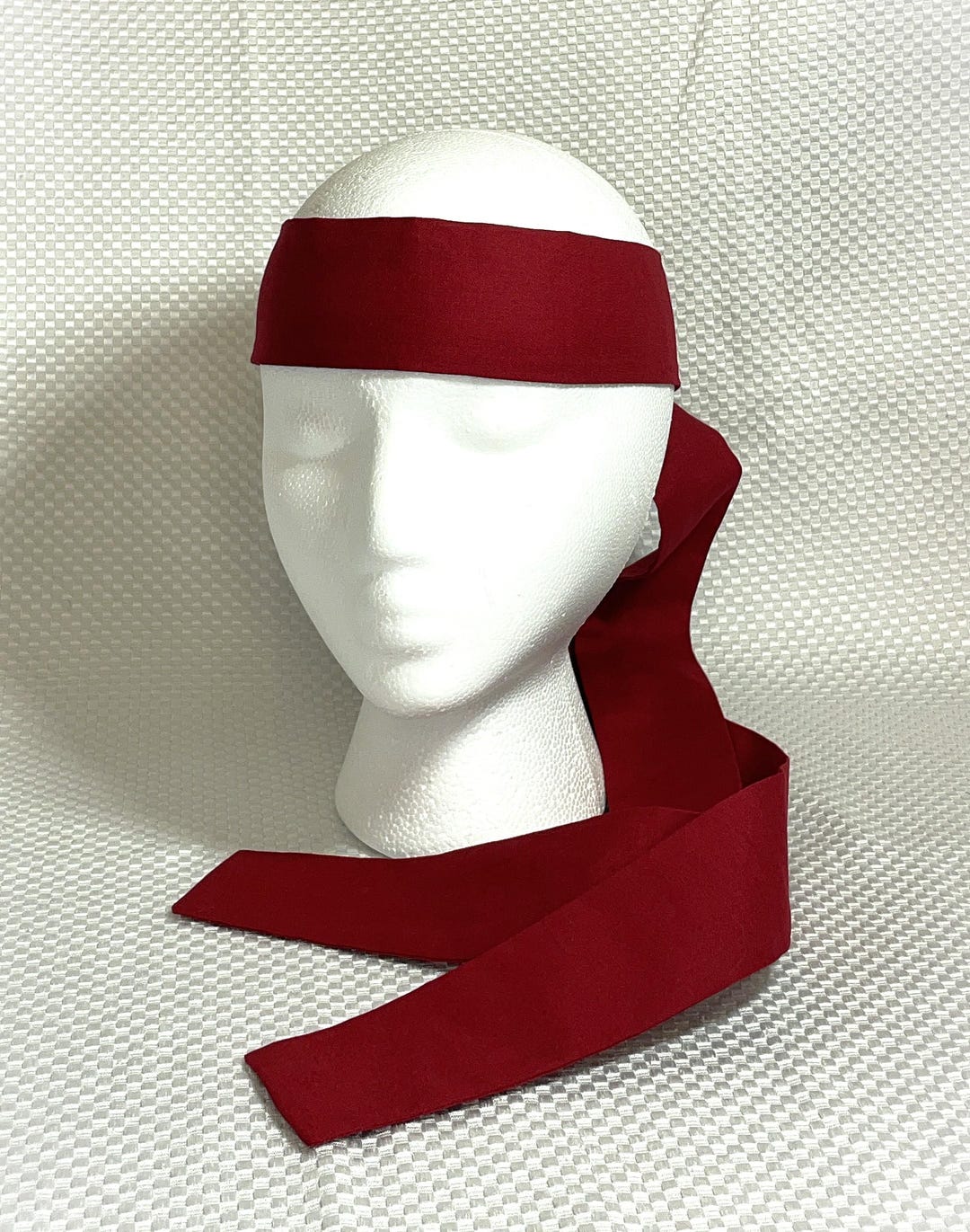 Dark Red Rambo Headband. Long Dark Red Costume Headband. Anime Headband ...