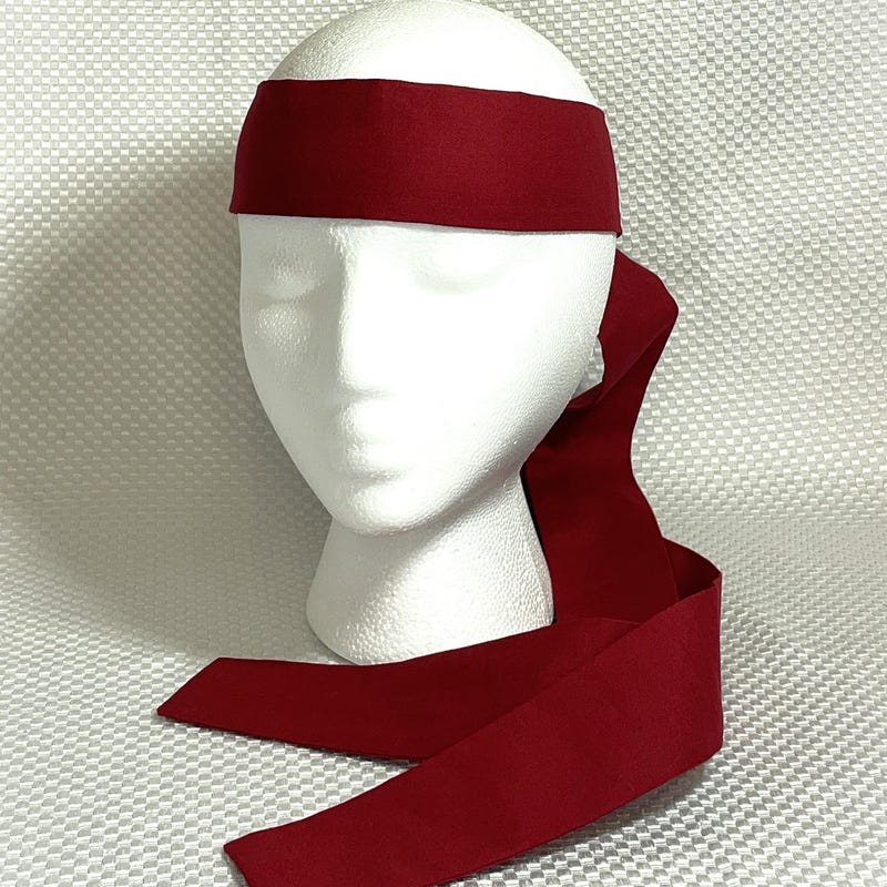 Dark Red Headband - Etsy