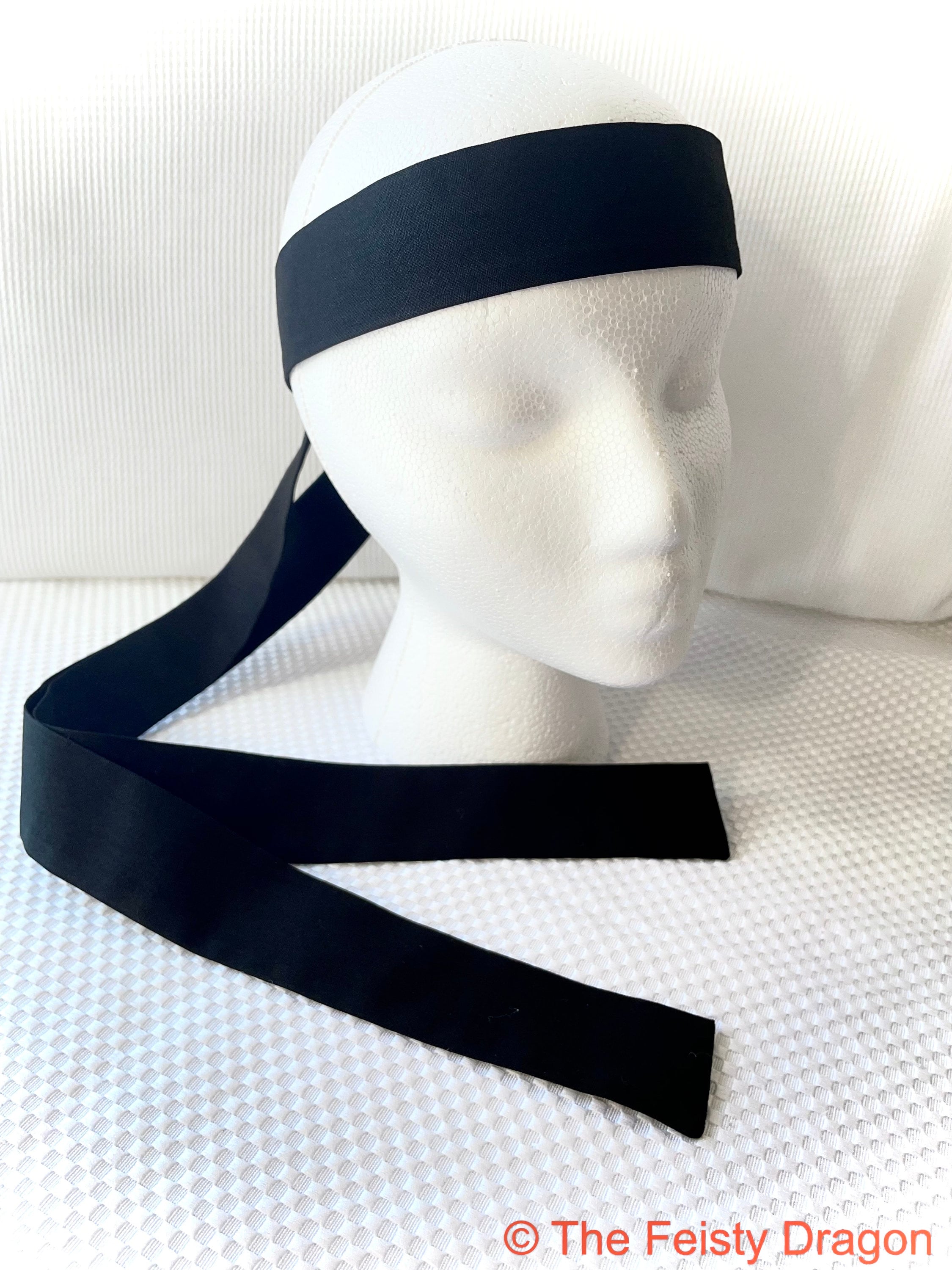Black Cotton Rambo Headband: Long Costume Cosplay Headband - Etsy