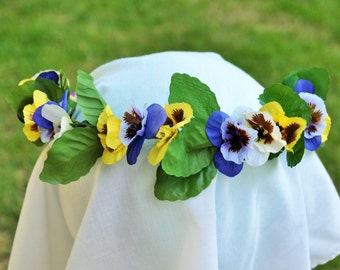 Pansy Flower Crown - Etsy