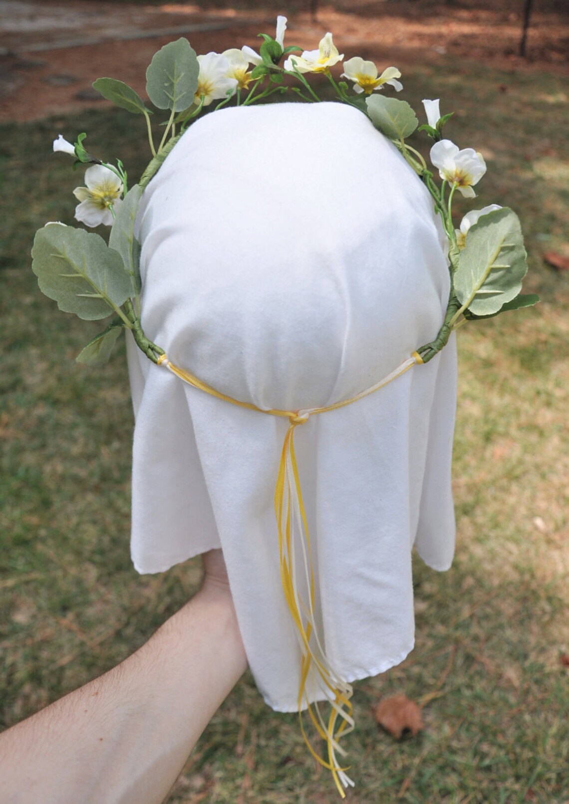 White Pansy Flower Crown. White Flower Circlet. Fairy Flower | Etsy
