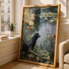 Black Labrador Poster / Modern Design Dog Art Print / Black Lab Wall ...