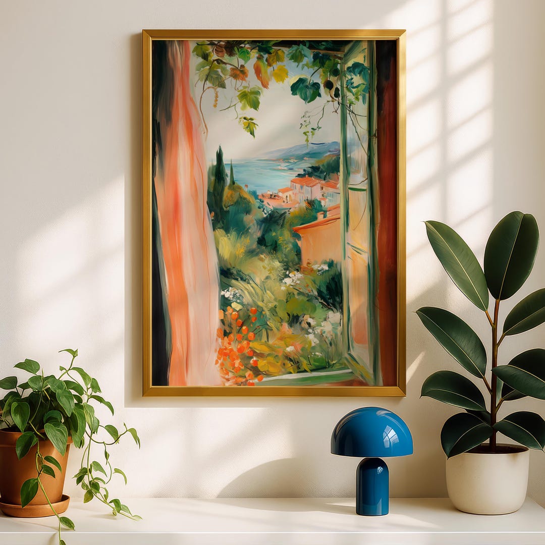 Matisse Inspired Painting Print - Window View Mediterranean Print ...