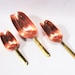 Vintage COFFEE SCOOP Bulk Foods Scoops COPPER With Brass Handle Set of ...