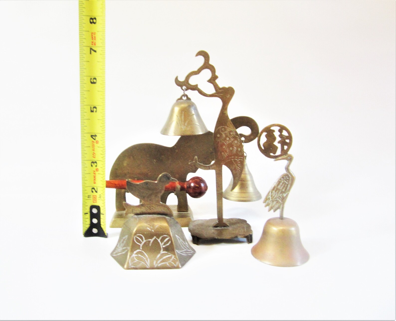 Vintage Brass Prayer RITUAL BELLS Chimes ALTAR Bells Elephant | Etsy