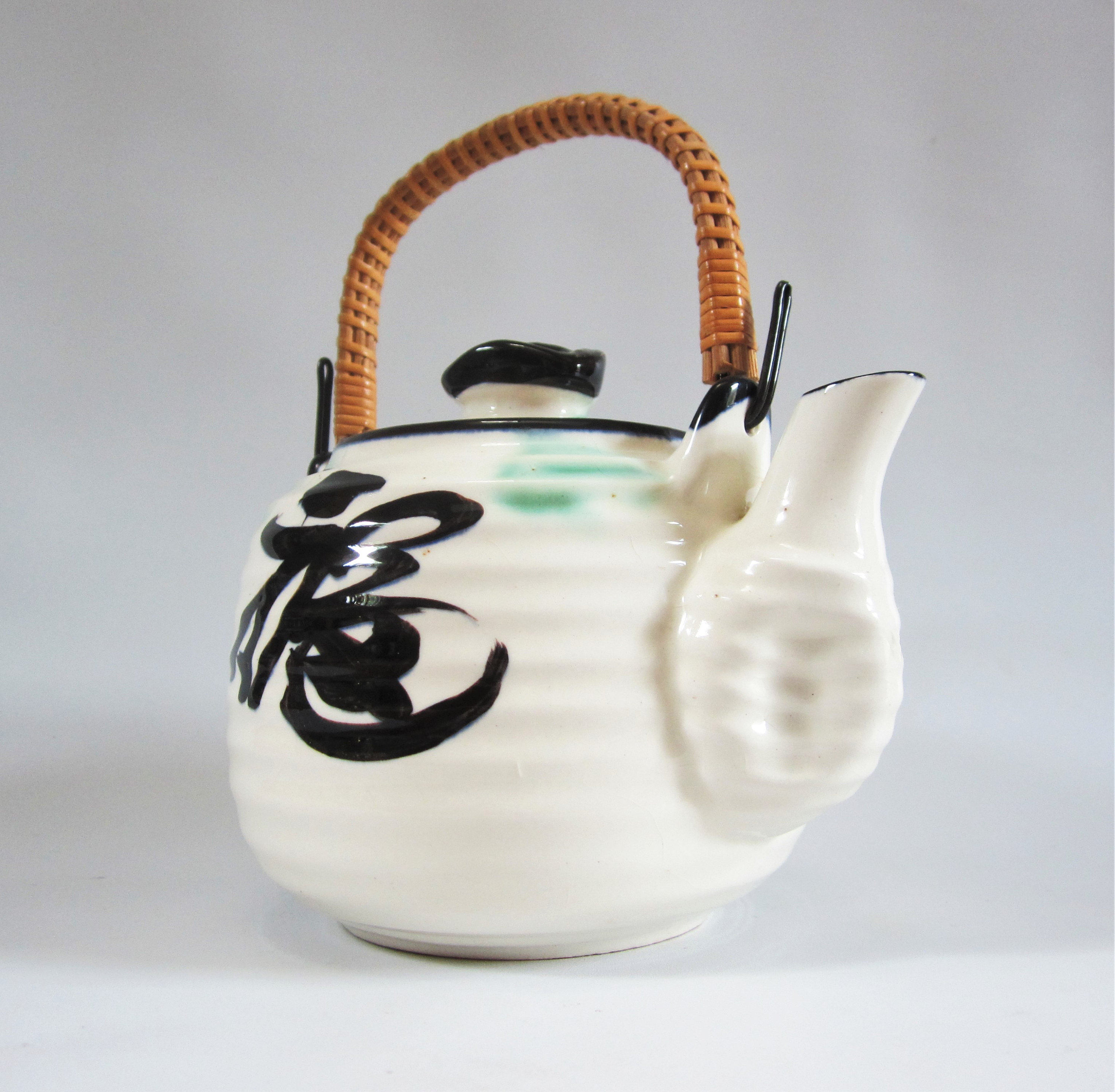 Vintage Teapot Porcelain Ceramic Hand Decorated SIMPLE DESIGN With ...