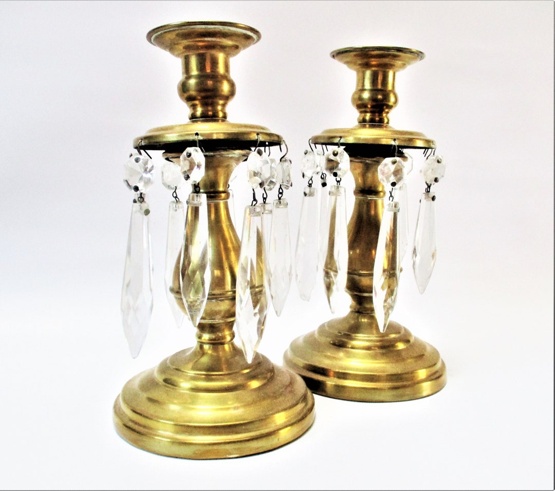 Vintage Candle Holdes VICTORIAN Parlor BROTHEL Brass Candle Holders ...