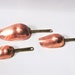 Vintage COFFEE SCOOP Bulk Foods Scoops COPPER With Brass Handle Set of ...