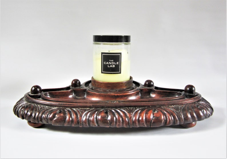 NEW USE Antique Ink Well Sengbusch Walnut Burl WOOD Inkwell - Etsy