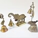 Vintage Brass Prayer RITUAL BELLS Chimes ALTAR Bells Elephant Cranes ...