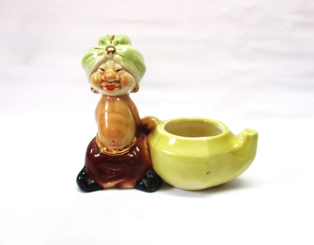 Vintage Planter Flower Pot GENIE and BOTTLE Incense Burner 1950s - Etsy