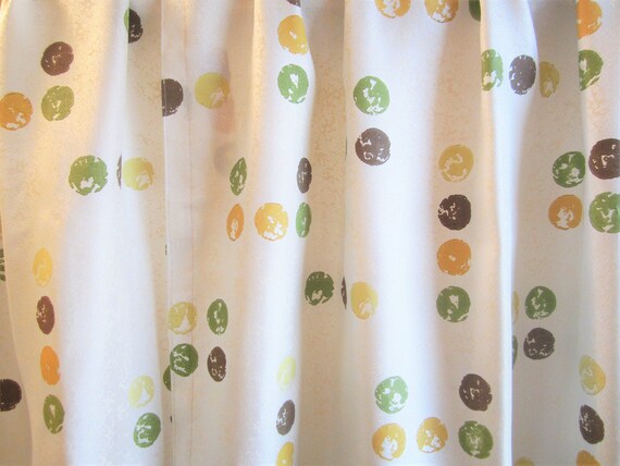Vintage Curtain Panels ATOMIC DOTS and Deco 1950s 50 X - Etsy