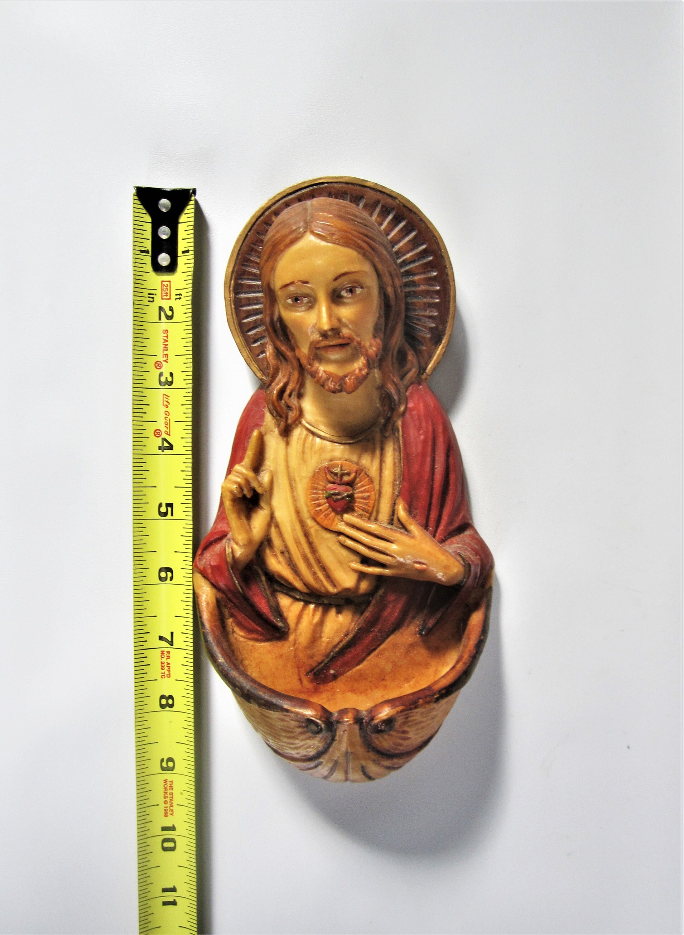 Vintage Religious Font SACRED HEART Holy Water Font LARGE Italy - Etsy