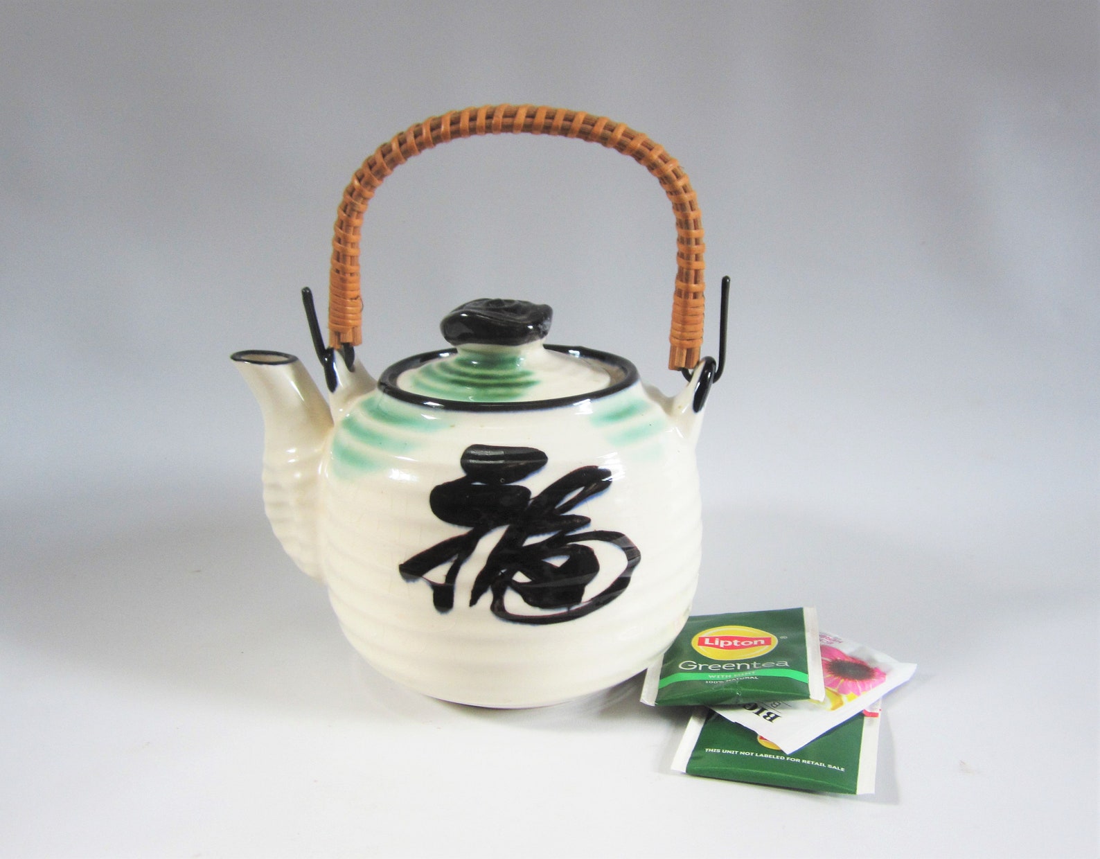 Vintage Teapot Porcelain Ceramic Hand Decorated SIMPLE DESIGN With ...