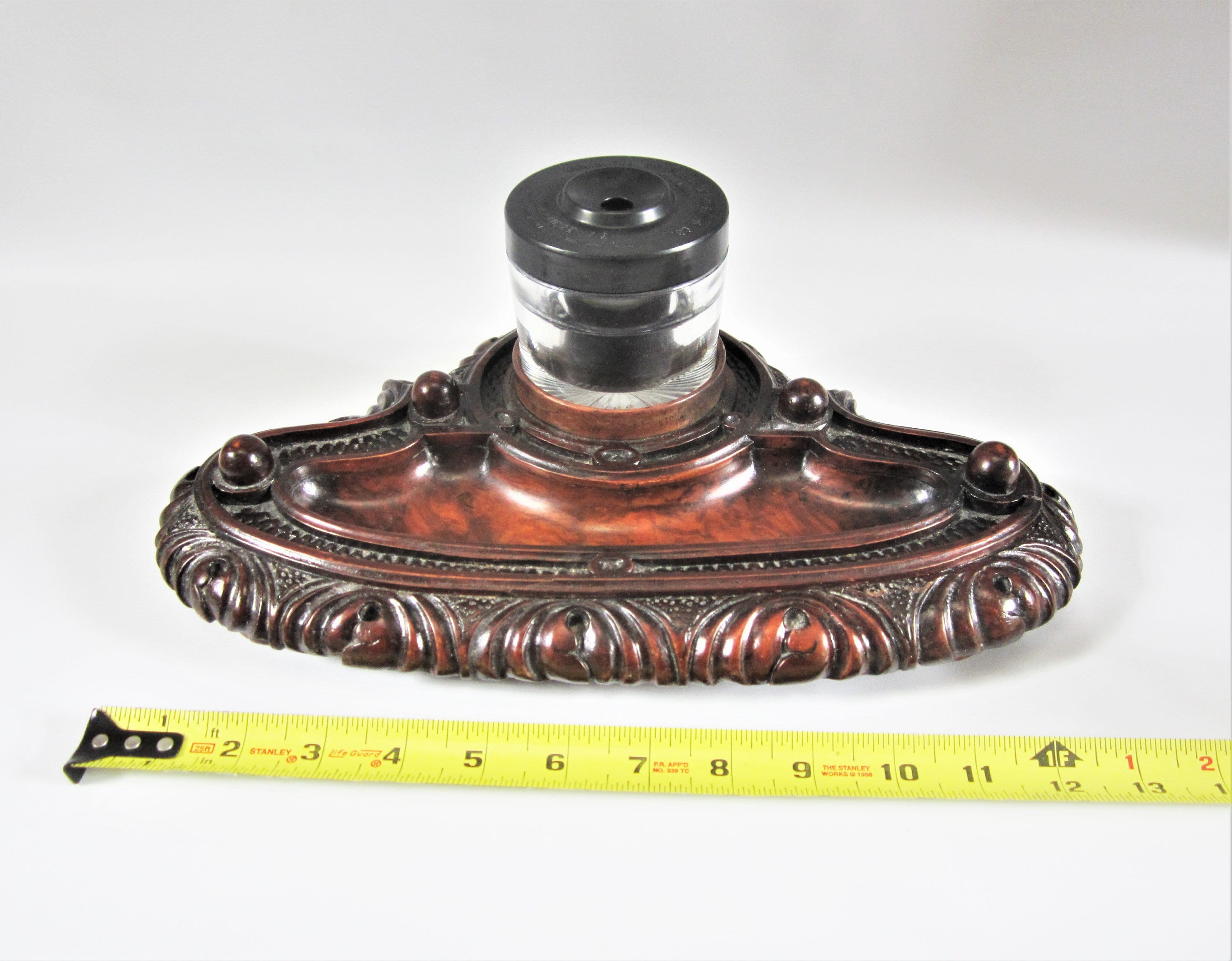 NEW USE Antique Ink Well Sengbusch Walnut Burl WOOD Inkwell | Etsy