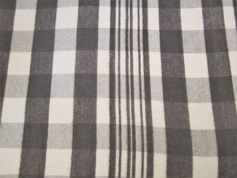 Vintage Blanket Camp Blanket Black Gray PLAID Blanket 1950s - Etsy