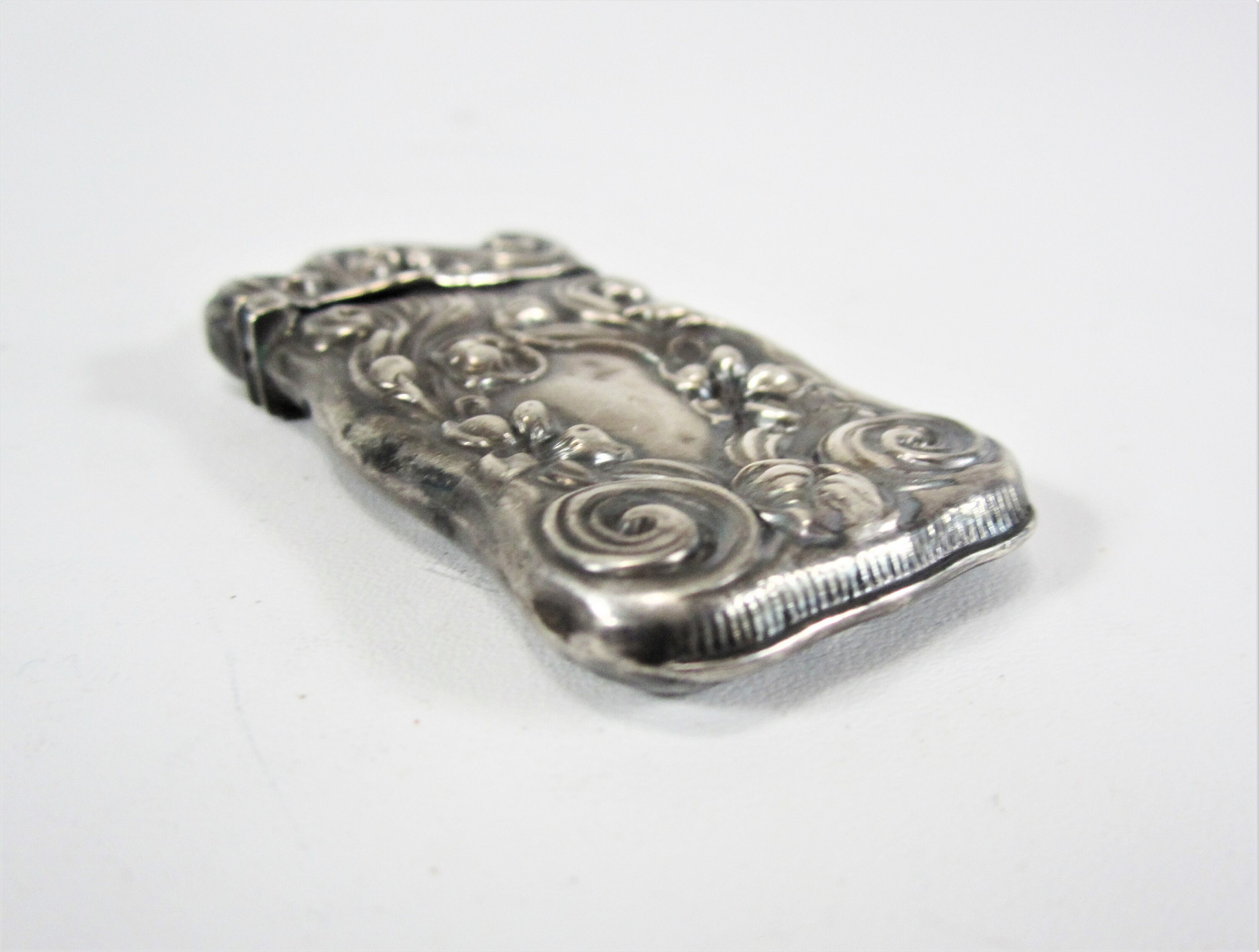 Antique Sterling Silver Vesta Case Match Box Holder ART | Etsy