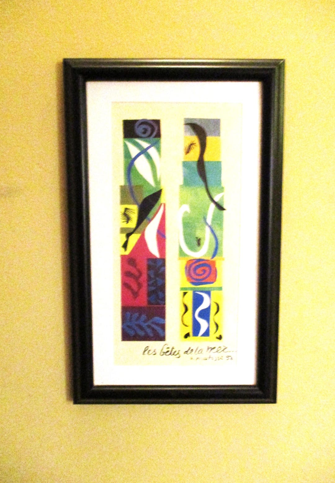 Vintage MATISSE Litho Print Reproduction NICELY FRAMED Wall Art ...