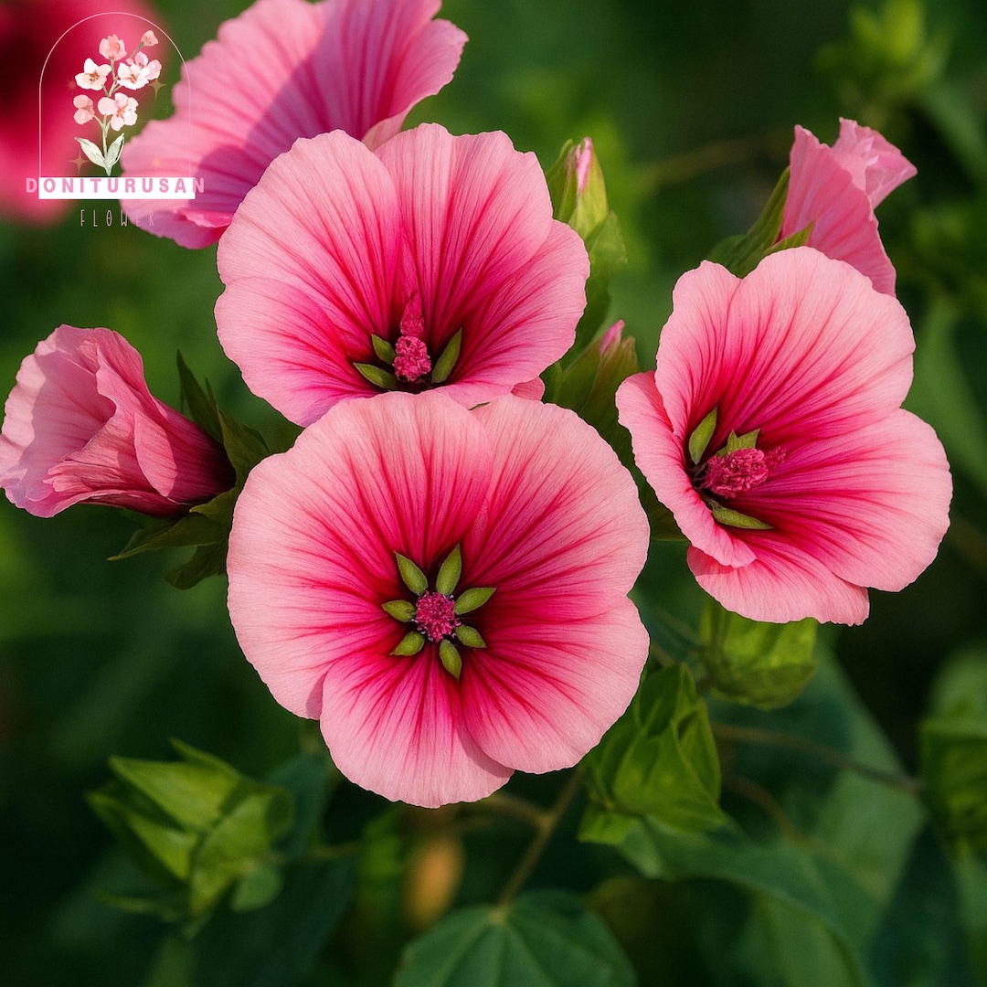 10 Vulcan Malope Seeds, Deep Pink Malope Trifida Blooms, Mallow Flower ...