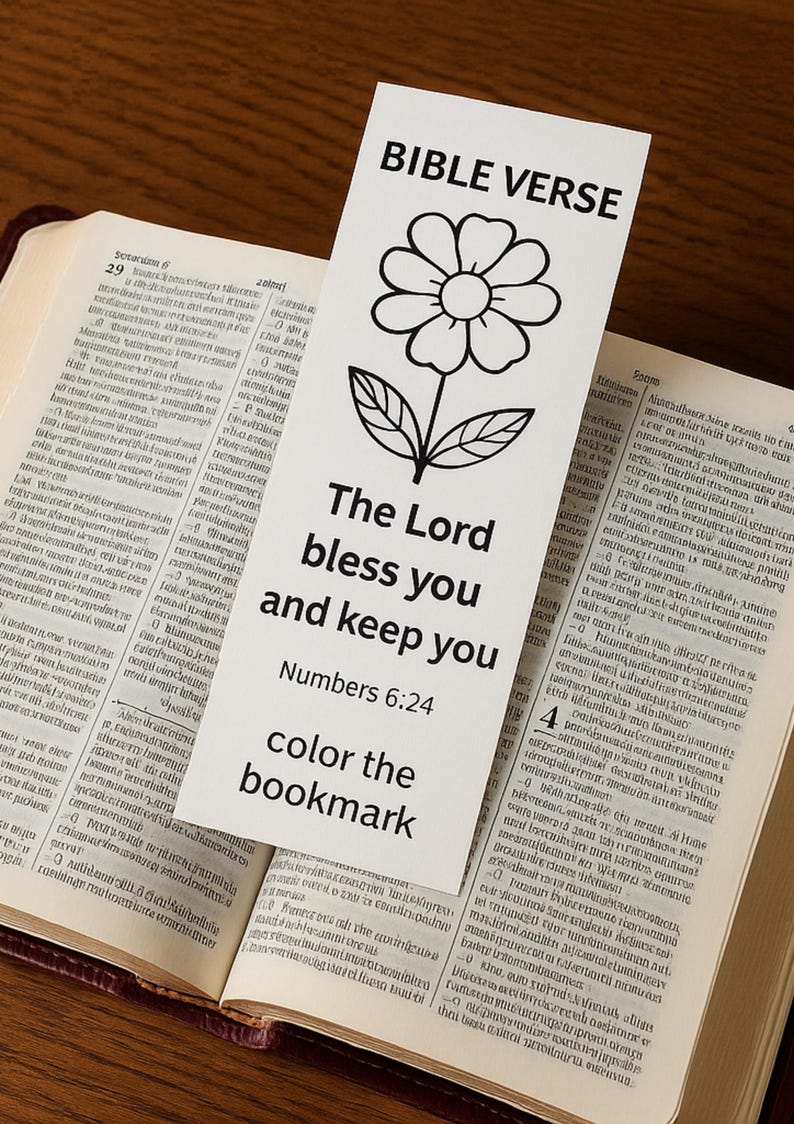 15 Bible Verse Coloring Bookmarks for Kids/printable Scripture Activity ...
