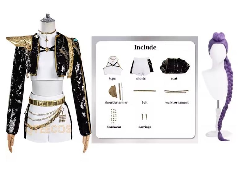 Kpop Demon Hunter Inspired Cosplay Costumes & Wigs | Rumi, Zoey, Mira ...