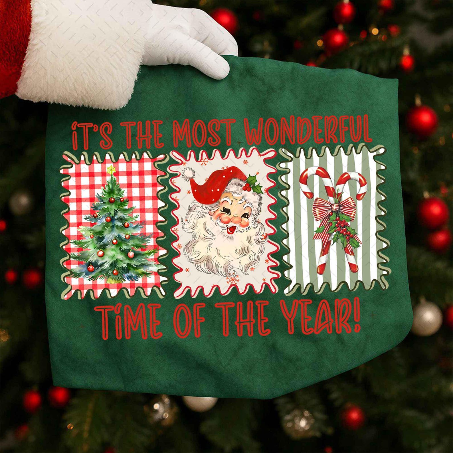 Preppy Christmas PNG Retro It's the Most Wonderful Time of the Year PNG ...