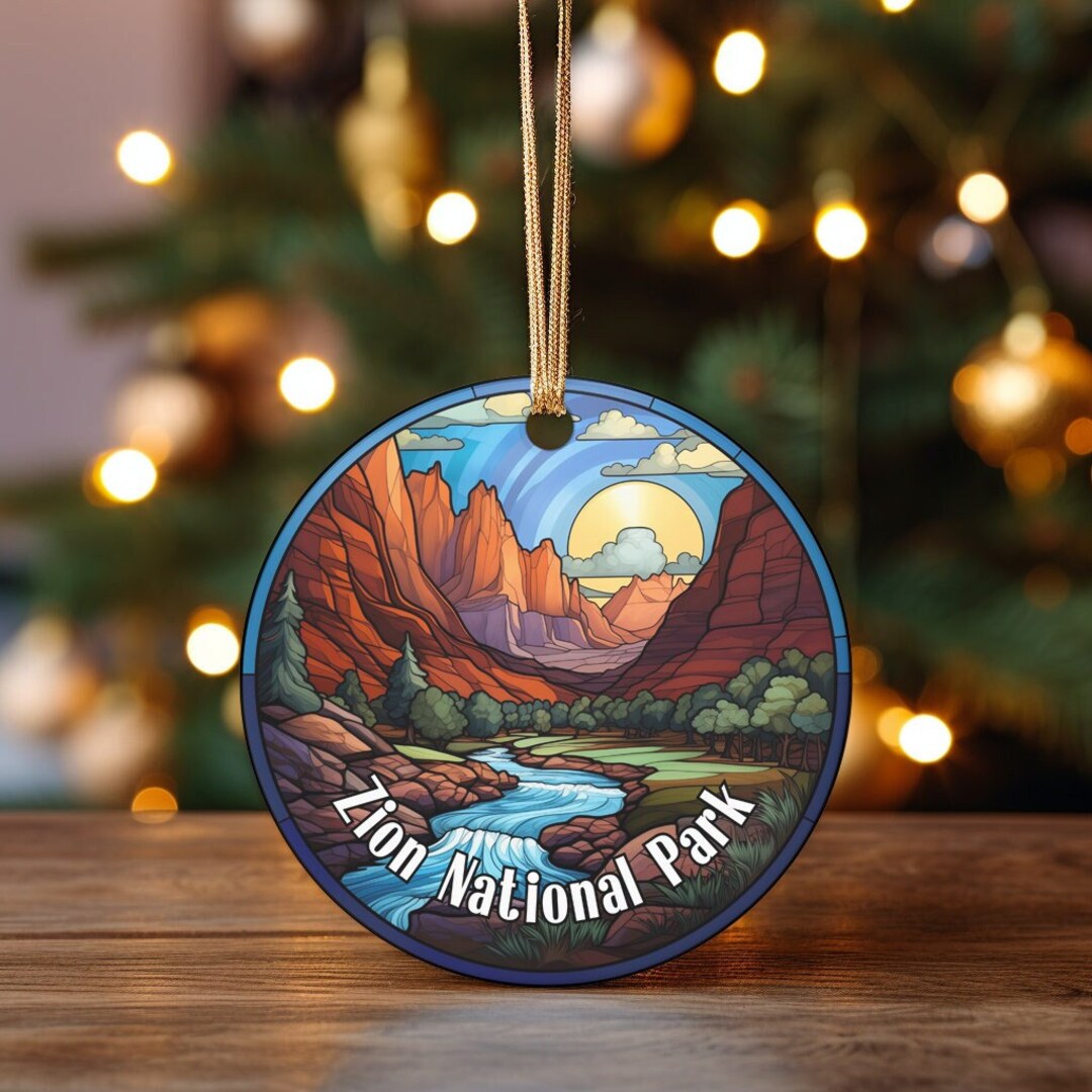 Zion National Park USA, National Parks Christmas Ornament, Zion Utah ...