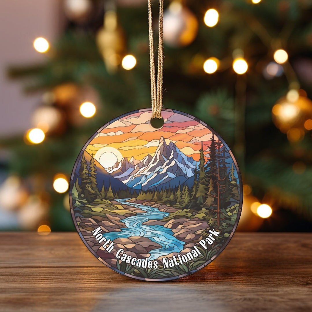 North Cascades National Park USA, National Parks Christmas Ornament ...