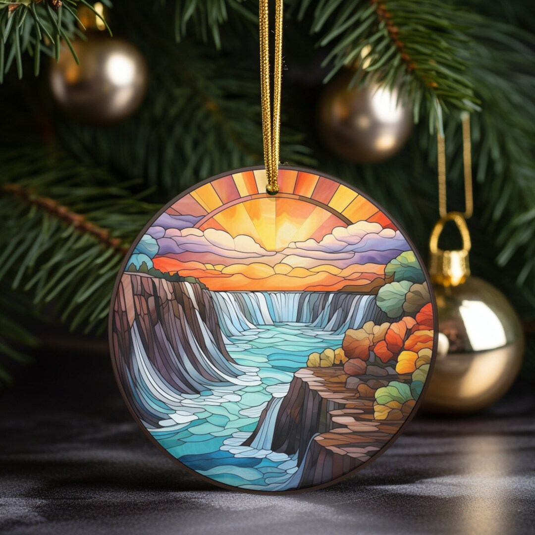 Places Around the World Ornament, Niagara Falls Canada/usa, Christmas ...
