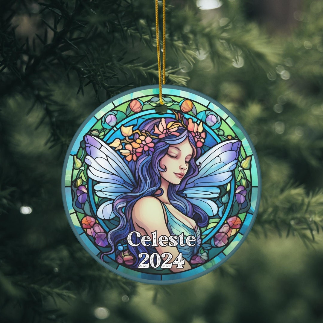 Personalized Fairy Ceramic Ornament, Holiday Decor, Mythical Creatures ...