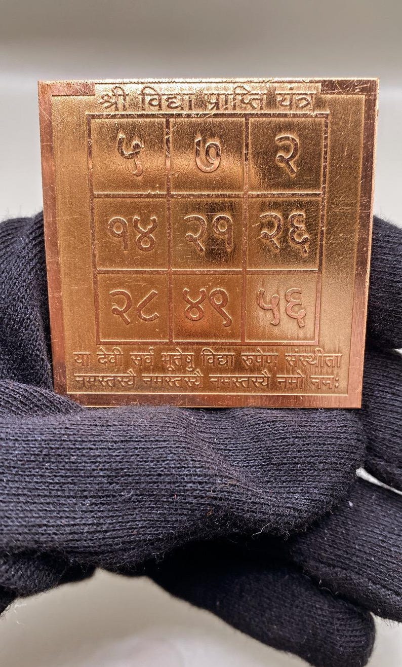 Pure Copper Shri Vidya Prapti Yantra - Etsy UK