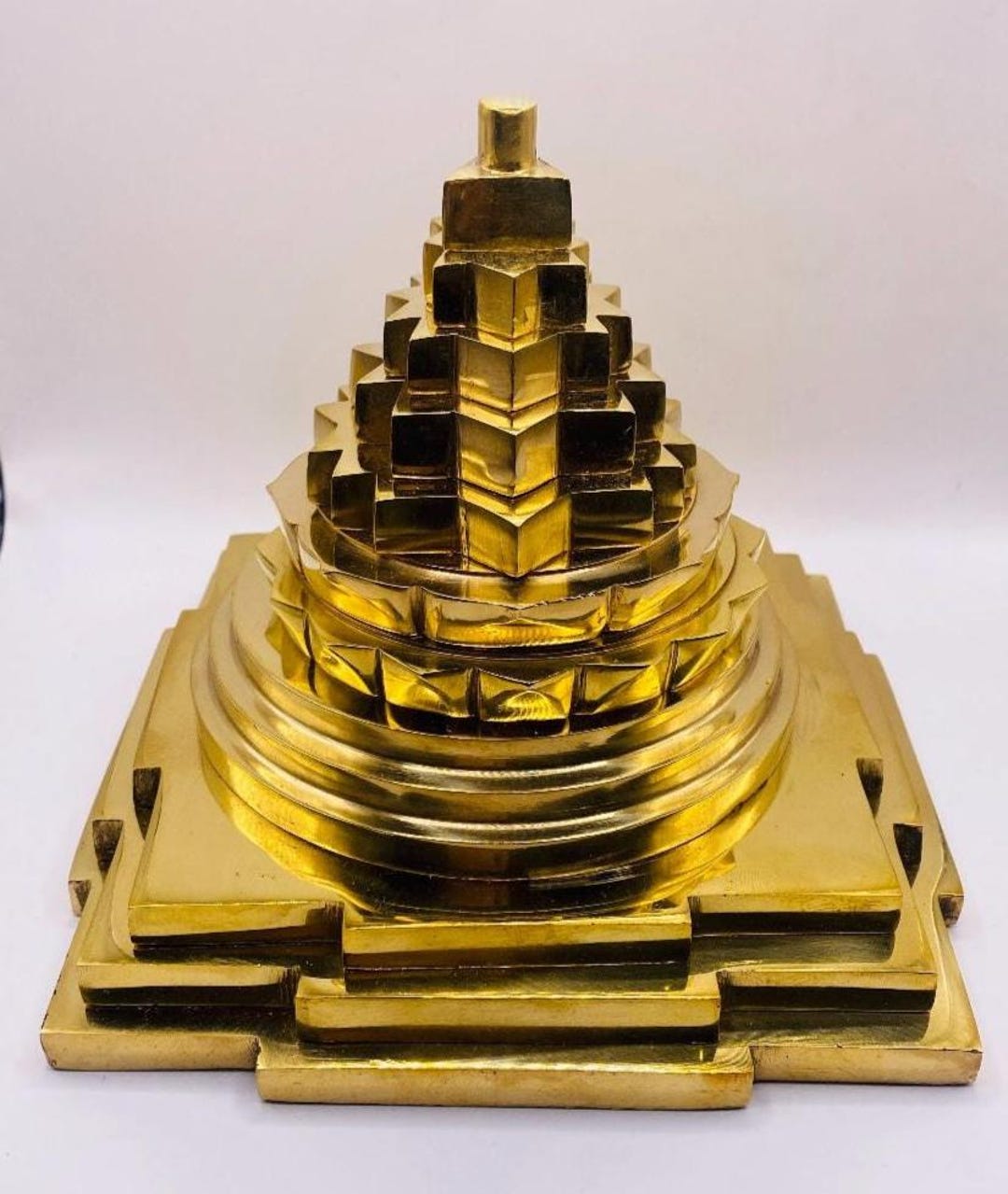 Pure Brass 3D Meru Shree Yantra: Wealth and Prosperity (6 Inch) - Etsy