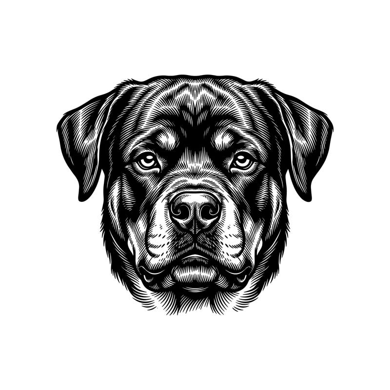 Rottweiler Face Drawing - Etsy