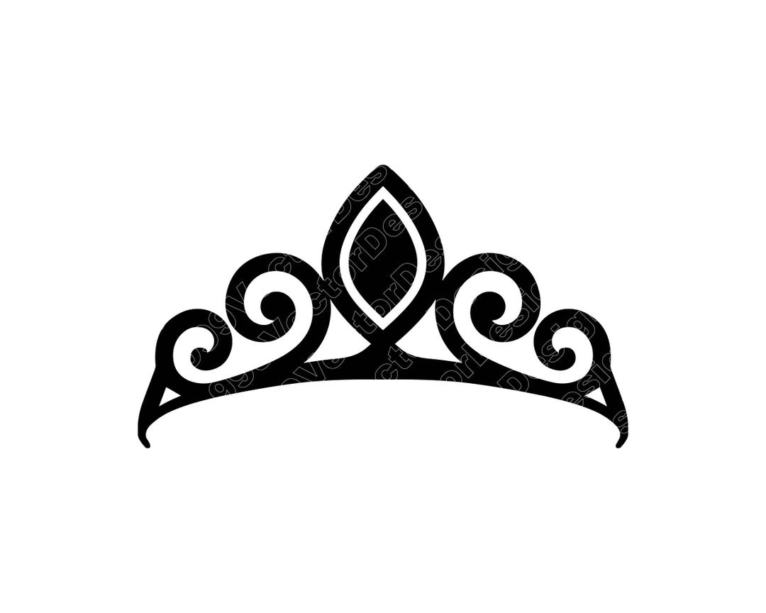 Princess Tiara Vector Illustration: SVG, PNG, JPG (digital Download ...