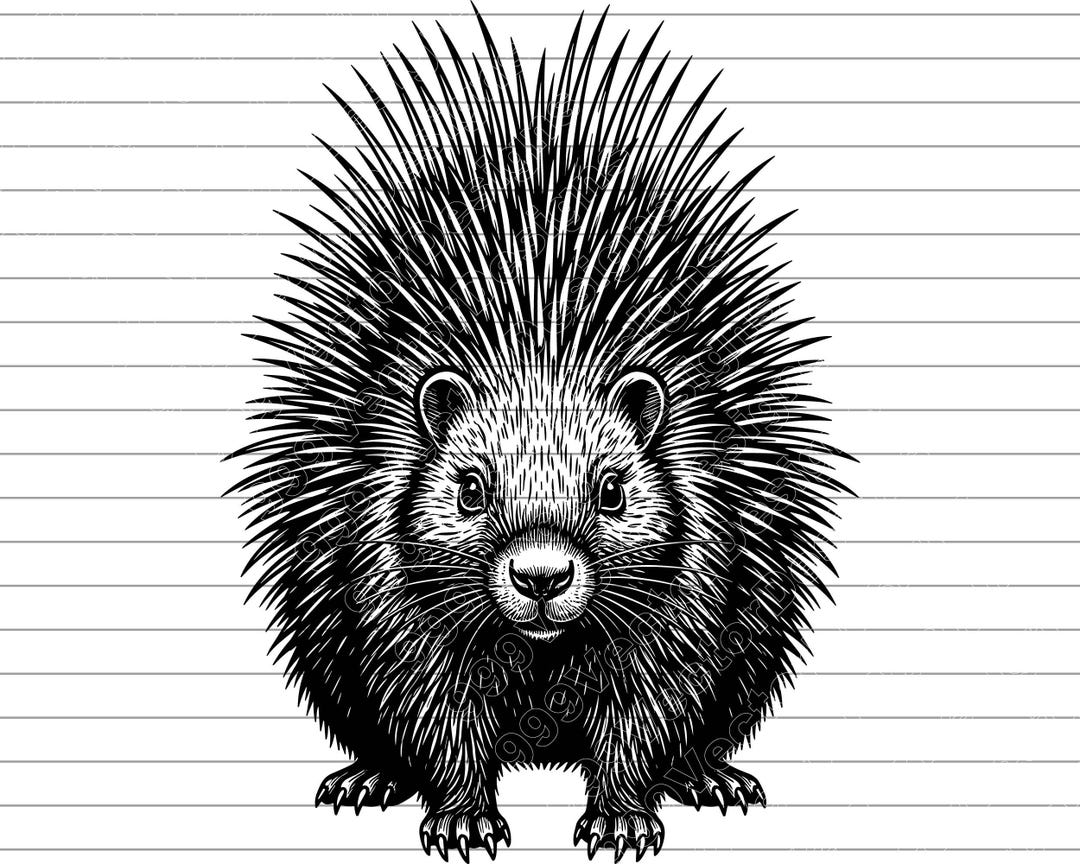 Porcupine Vector Illustration, SVG, PNG, JPG, Porcupine, Porcupine ...
