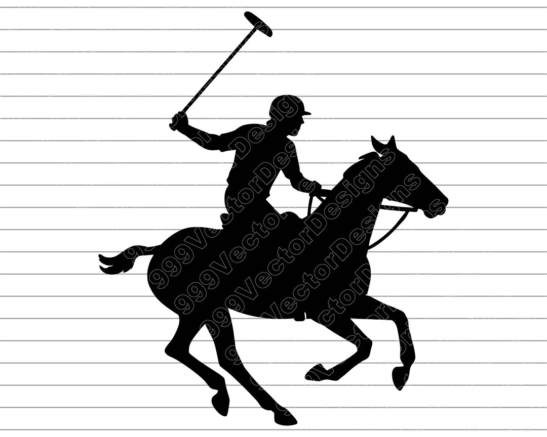 Polo Player Vector Art: Horse Polo SVG, PNG, JPG - Etsy