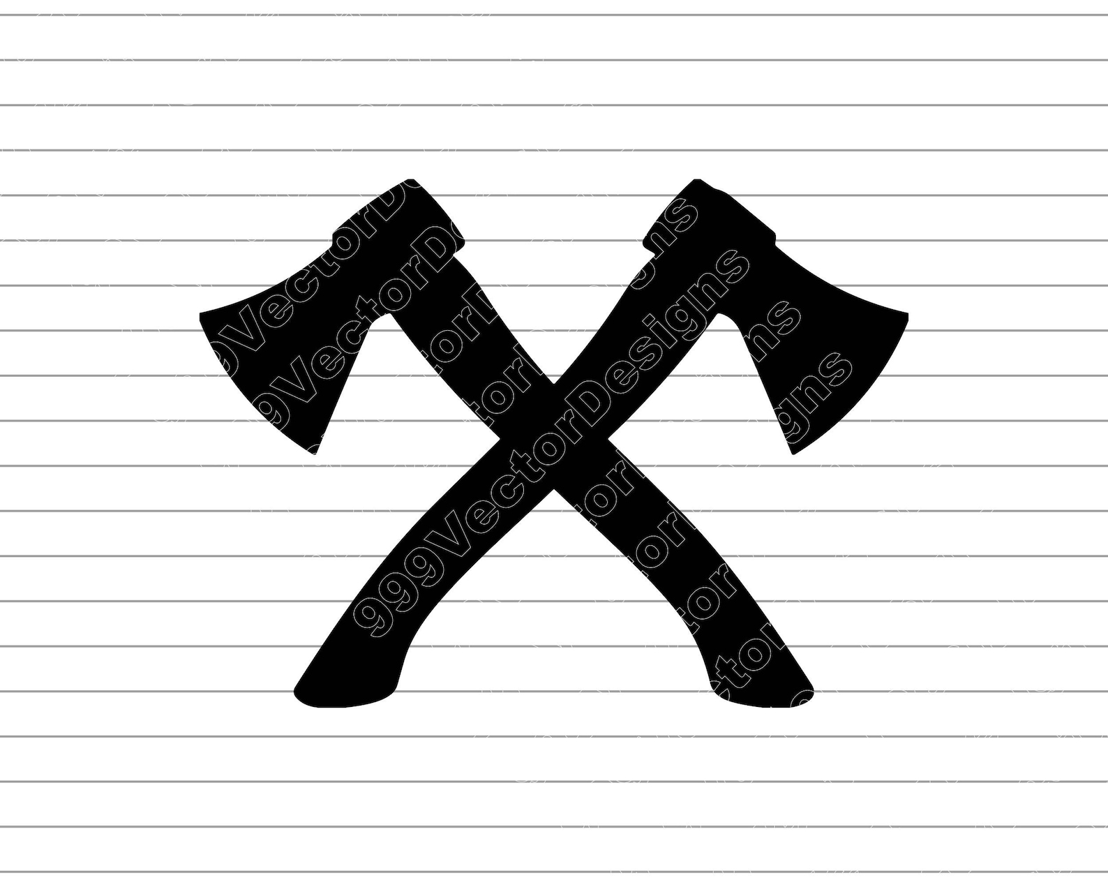 Crossed Axes Vector Illustration: SVG, PNG, JPG (digital Download) - Etsy