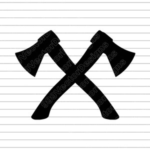 Crossed Axes Vector Illustration: SVG, PNG, JPG (digital Download) - Etsy