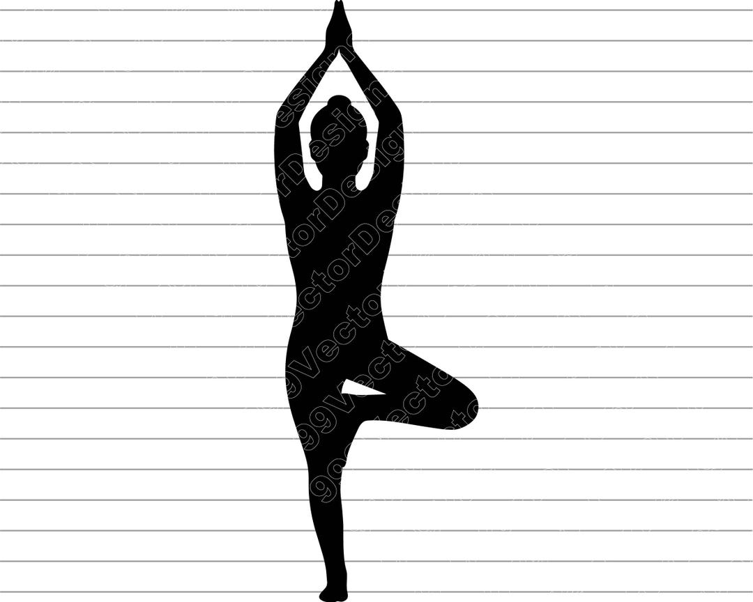 Yoga Pose Vector Illustration: SVG, PNG, JPG Clipart - Etsy
