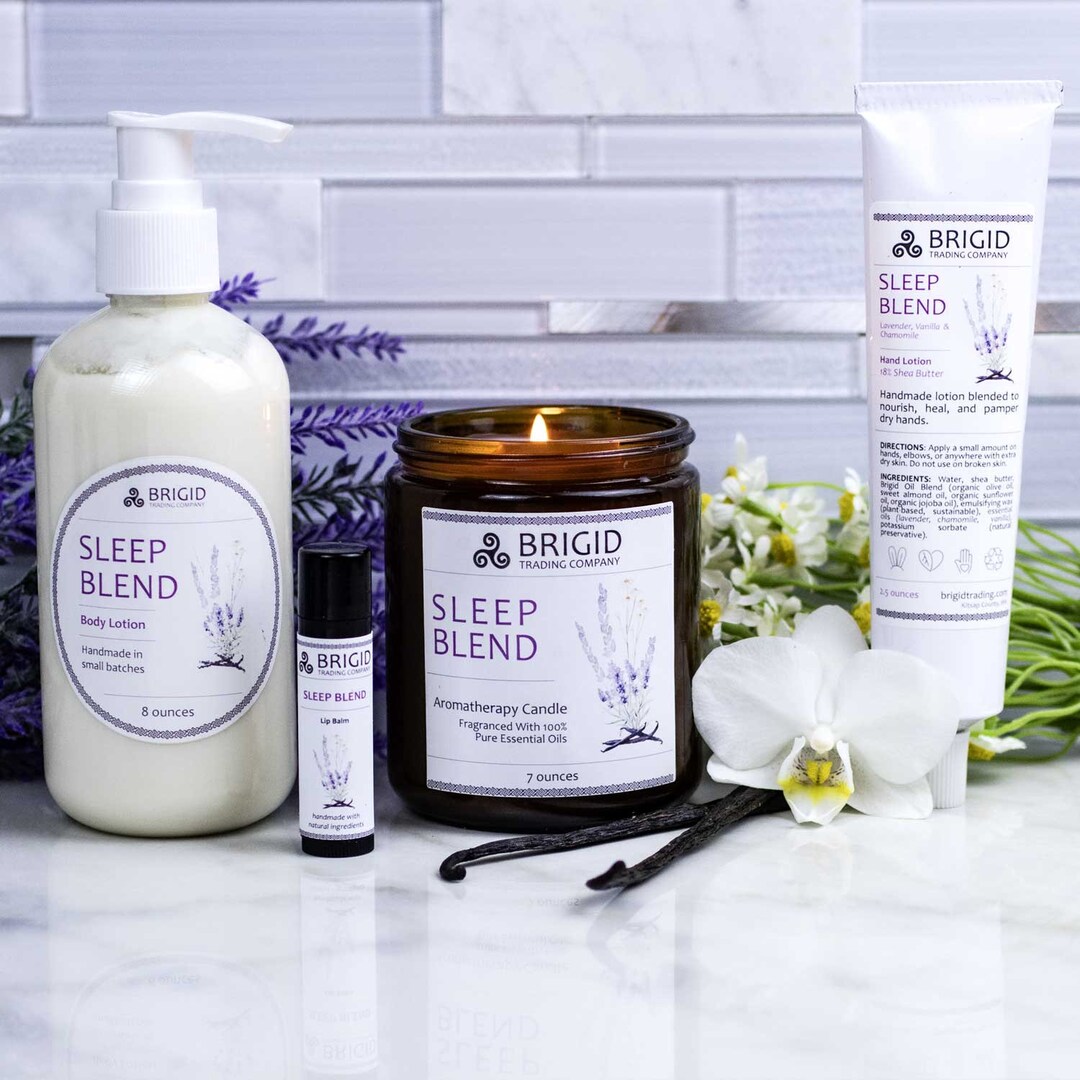 Sleep Blend Gift Set Lavender, Chamomile, Vanilla Scented Body and Hand ...