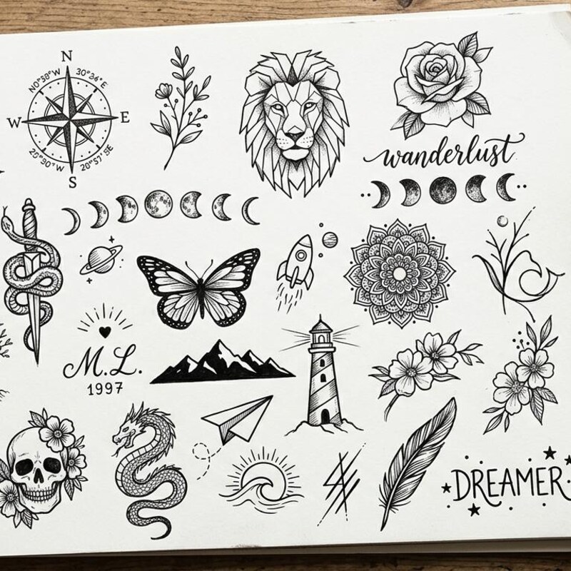 Blackwork Flash Sheets - Etsy