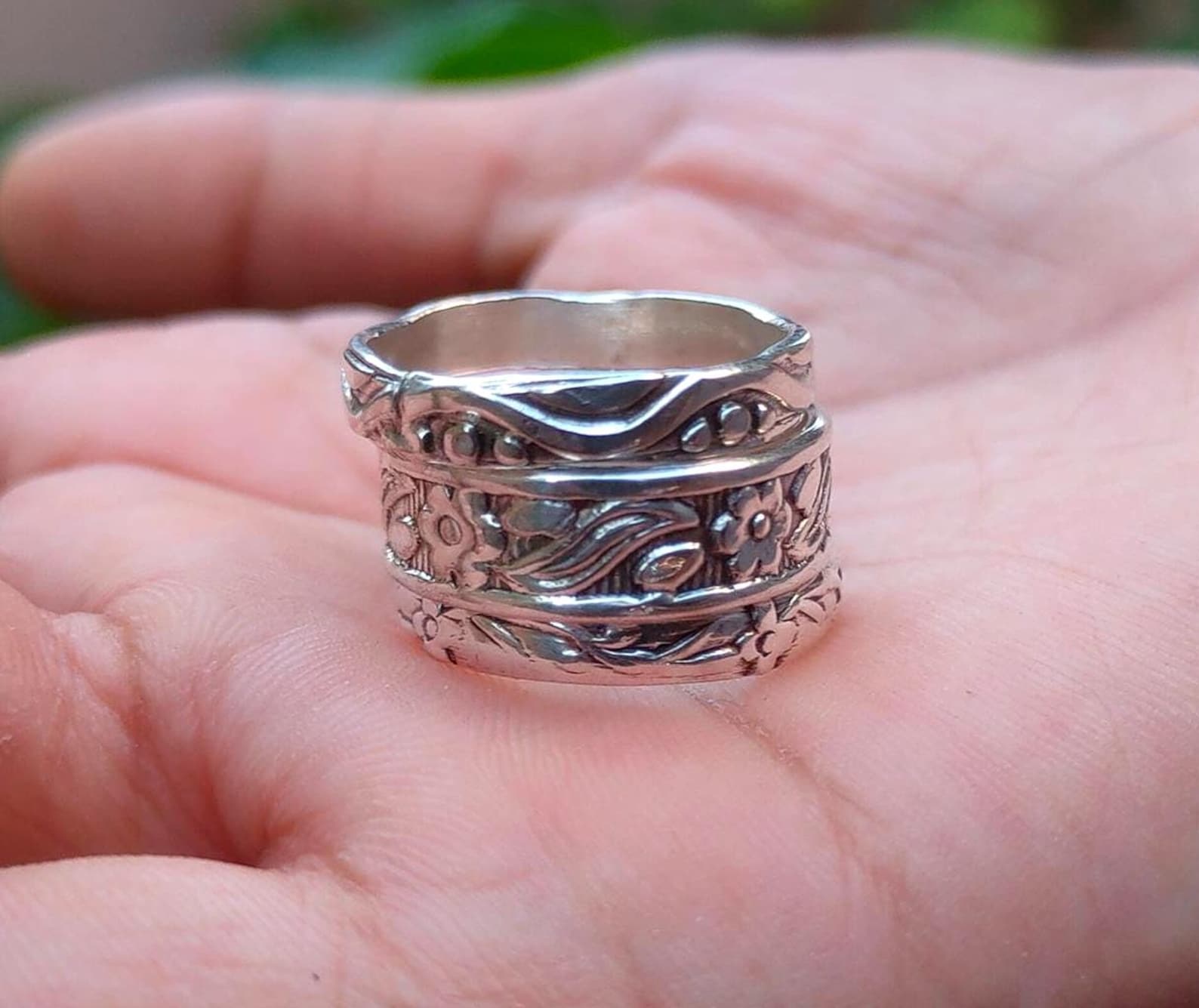 Boho 925 Sterling Silver Stacking Rings: Set of 3 Multi-design Bands - Etsy
